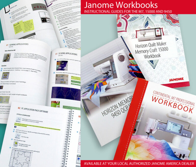 Janome Workbooks: M7 + 15000 + 9450 - Sew4Home