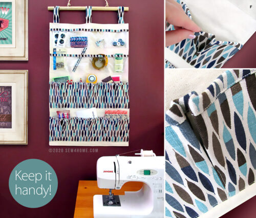 14 Pocket Hanging Wall Caddy - Sew4Home