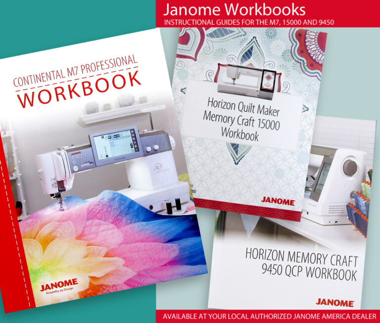 Janome Workbooks: M7 + 15000 + 9450 - Sew4Home