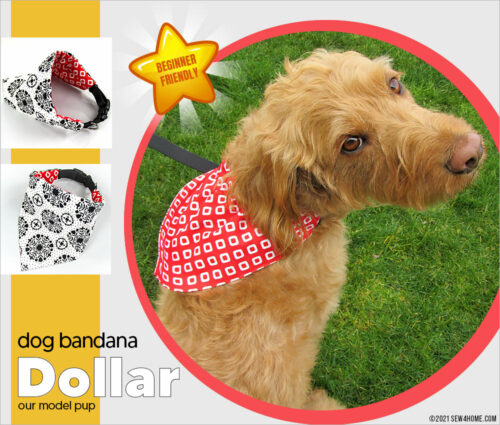 Dog Bandana with Collar Casing - Sew4Home