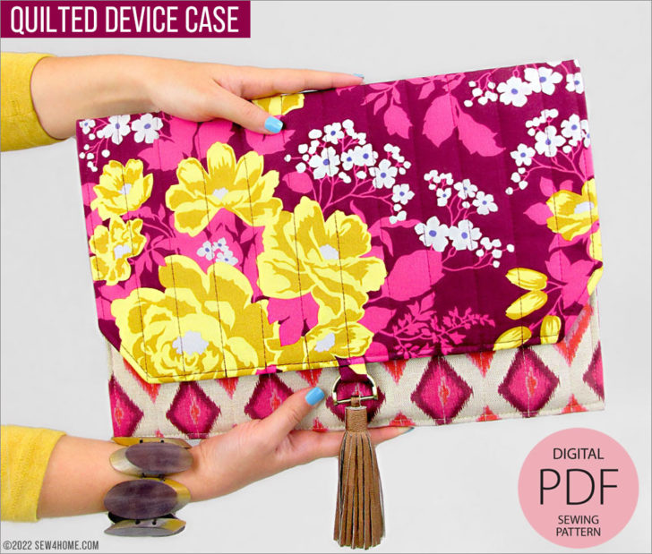 Quilted Slimline Device Case - Sew4Home