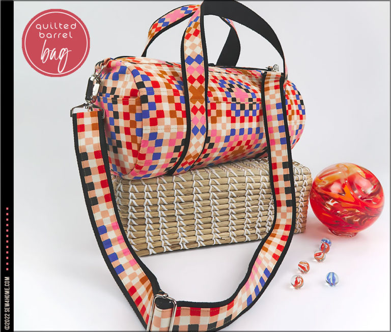 Multi Pocket Quilted Barrel Bag - Sew4Home