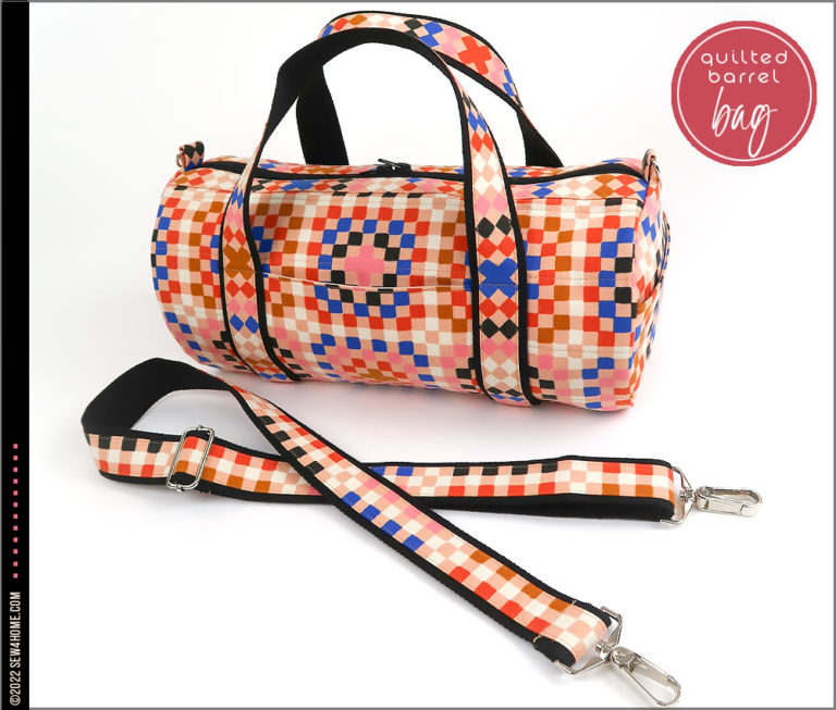 Multi Pocket Quilted Barrel Bag - Sew4Home