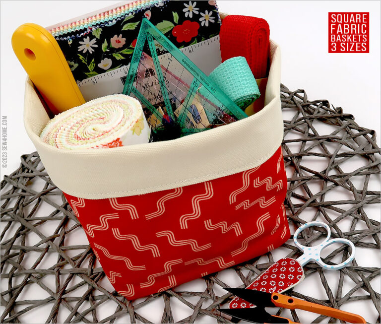 Square Fabric Baskets in Three Sizes - Sew4Home