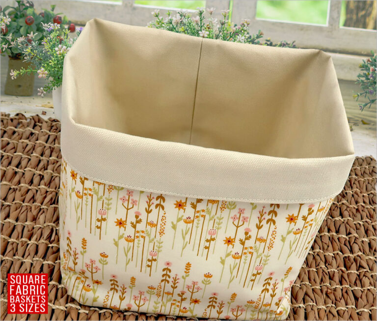 Square Fabric Baskets in Three Sizes - Sew4Home