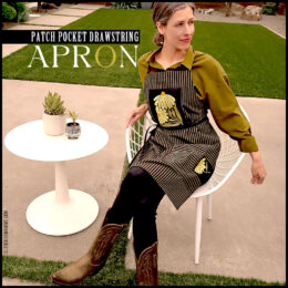 Patch Pocket Drawstring Apron - Sew4Home