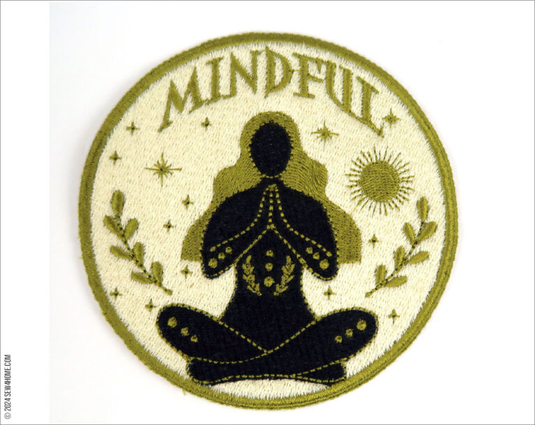 Mindfulness Hobby Patch Embroidery Design - Sew4Home
