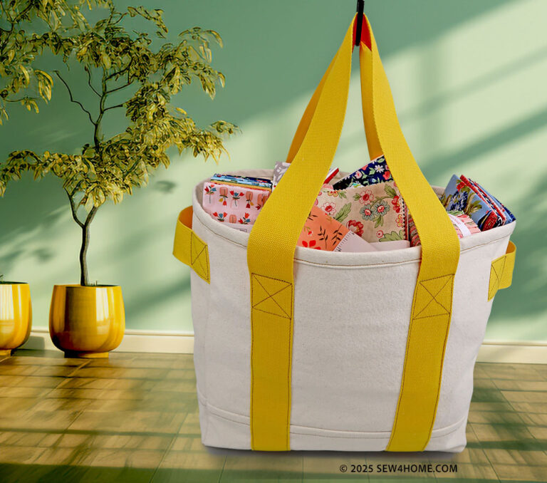 Box Style Jumbo Canvas Tote - Sew4Home